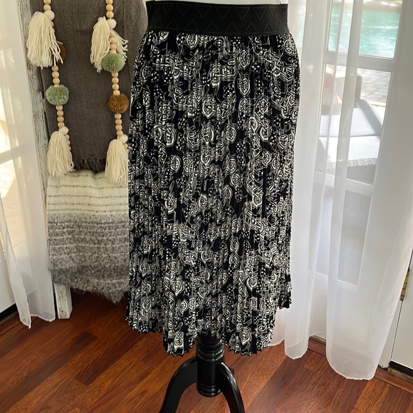 LuLaRoe | Skirts | Lularoe Jill Skirt With Pleats Black With A Bite ...